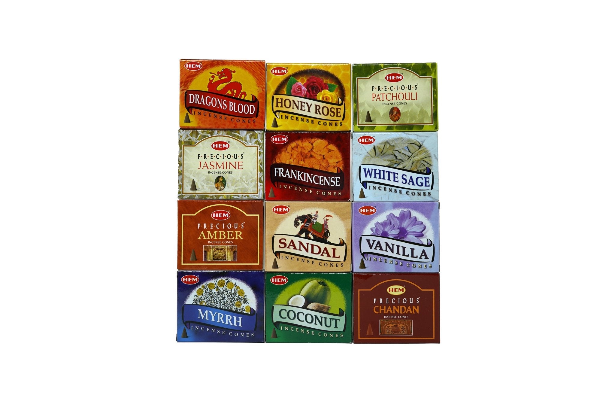 HEM Assorted Incense Cones + Gift Box - 12 Fragrances – Incense Gallery