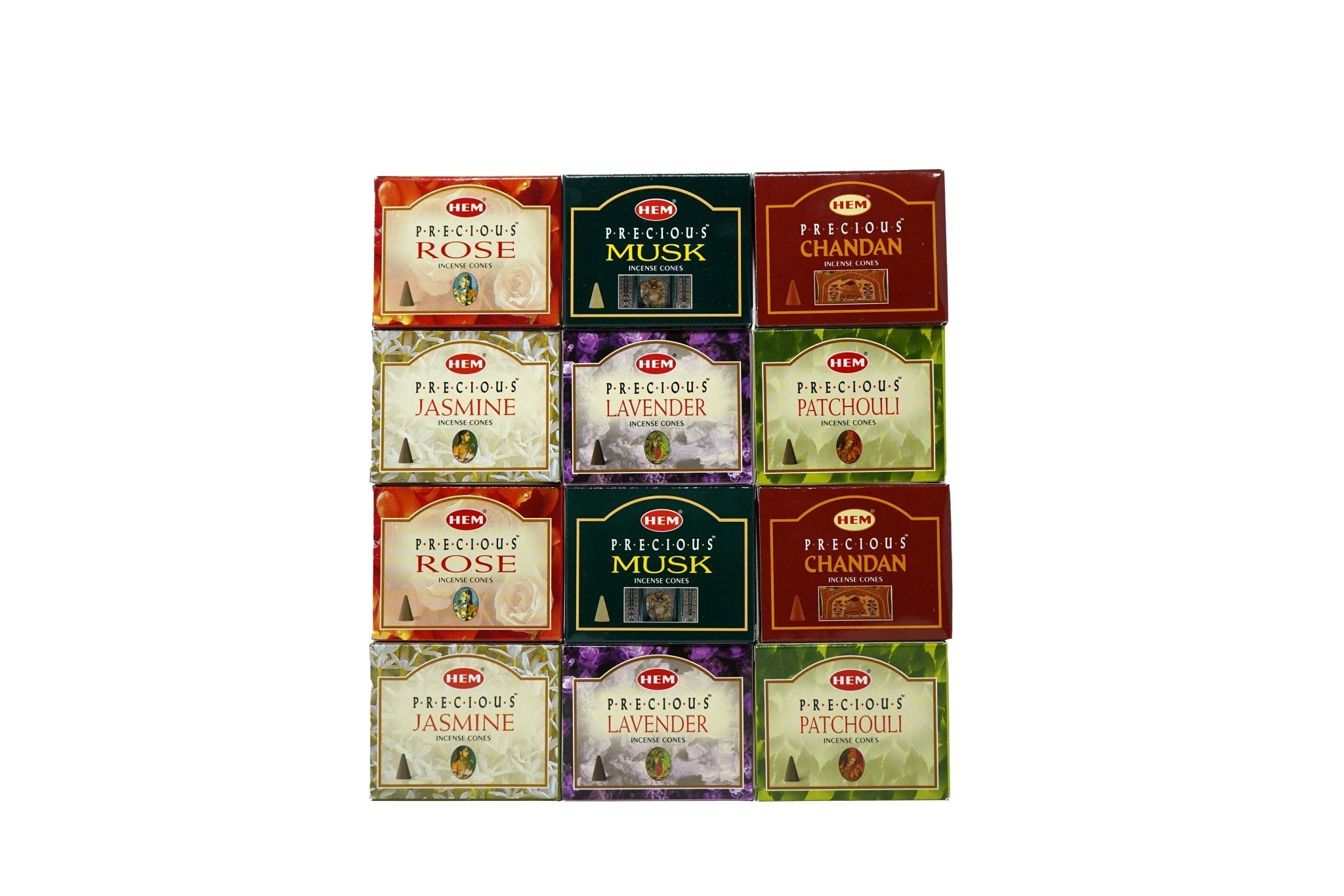 HEM Precious Assorted Incense Cones + Gift Box-6 Fragrances – Incense ...